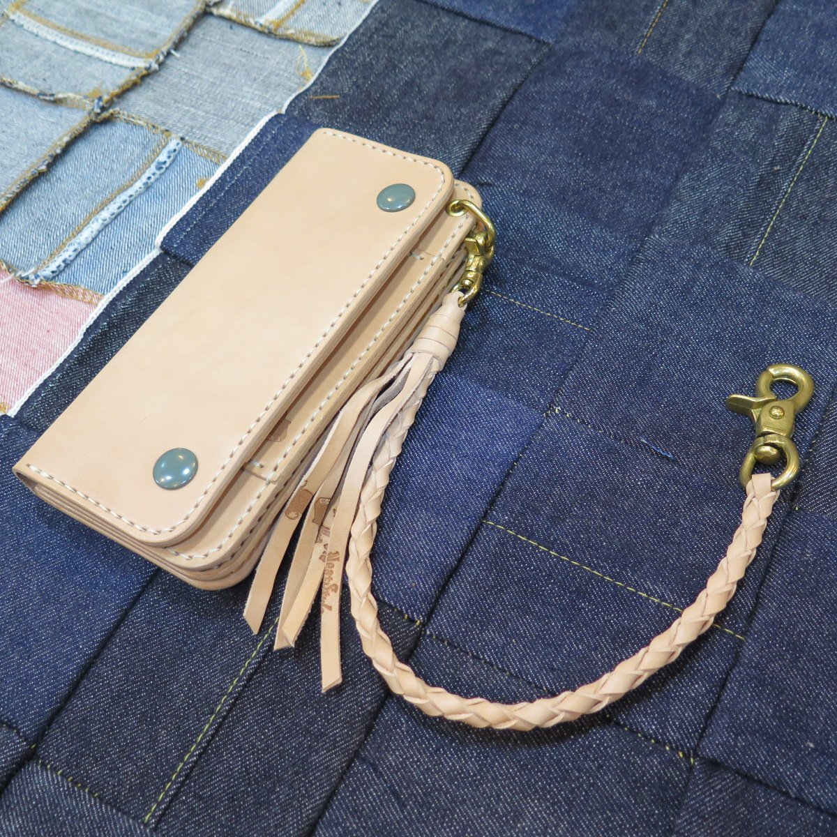 【即納】【kiwami wallet Saddle Leather Rope】”極み”サドルレザーウォレット四つ編みロープ 刻印入りNeat ...